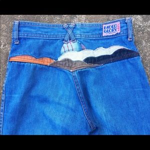 Vintage | Jeans | Vintage 7s Embroidered Sunset Jeans 24 | Poshmark